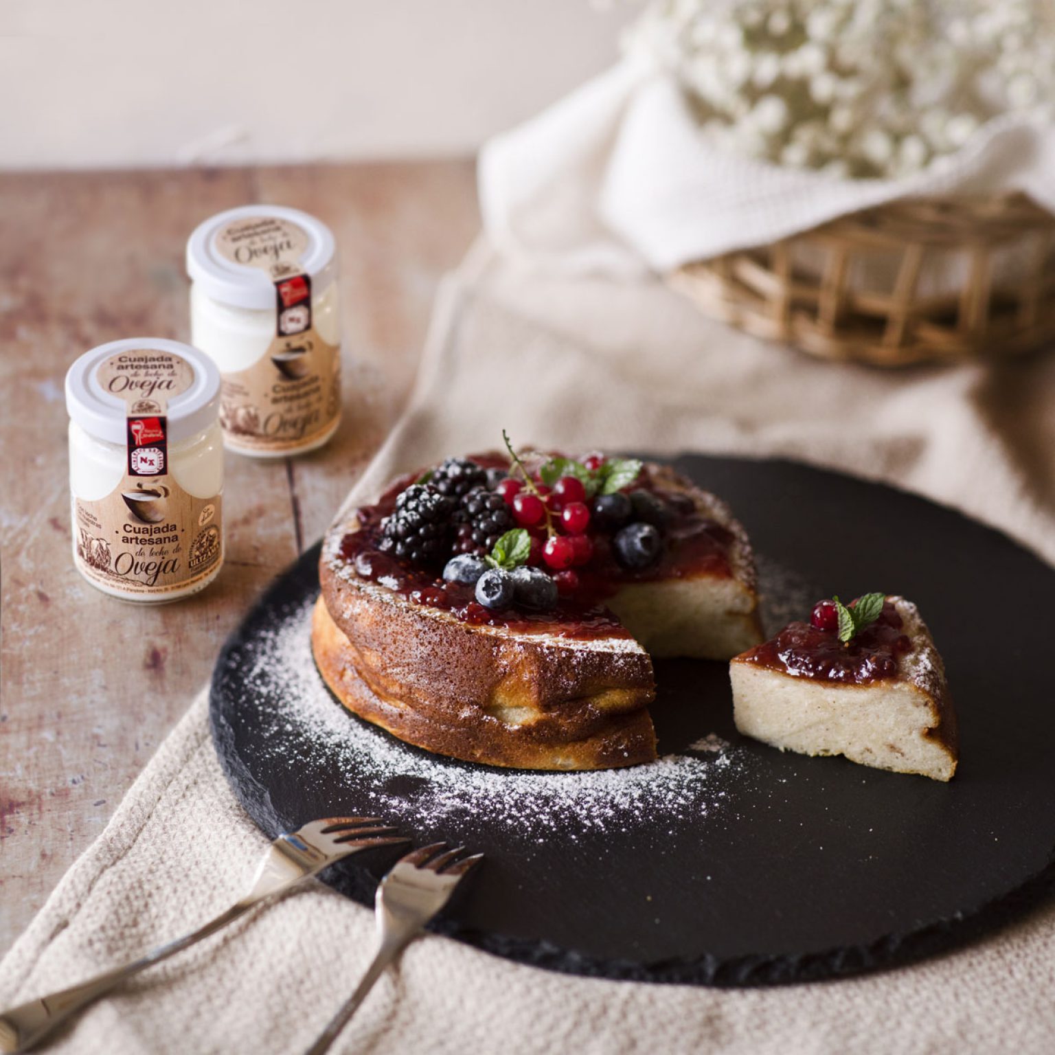 Tarta de cuajada - Postres Ultzama